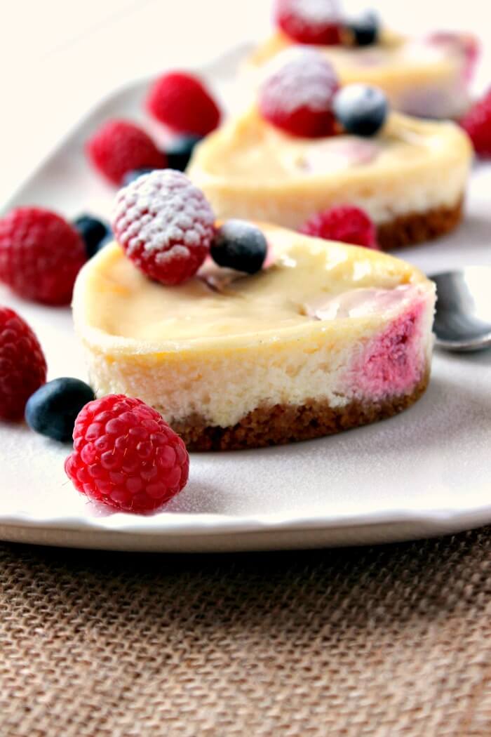 Mini Berry Cheesecake Hearts - A Cornish Food Blog | Jam and Clotted Cream