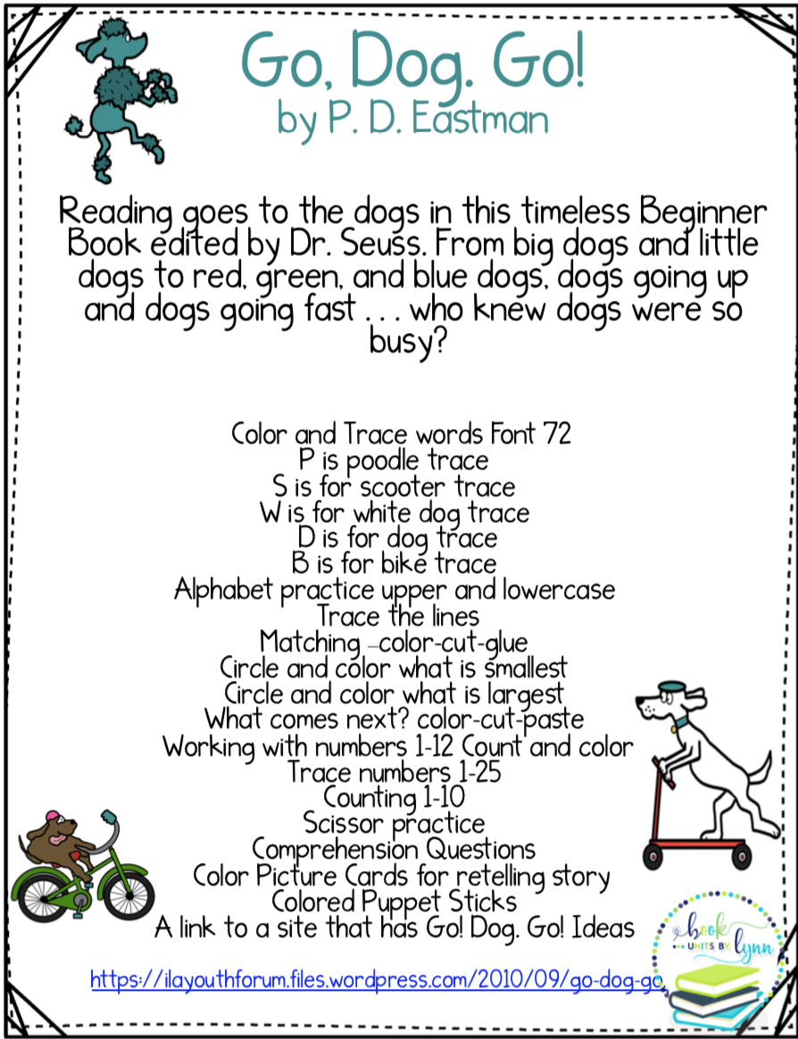 GO! DOG. GO! BOOK UNIT ~ Book Units by Lynn