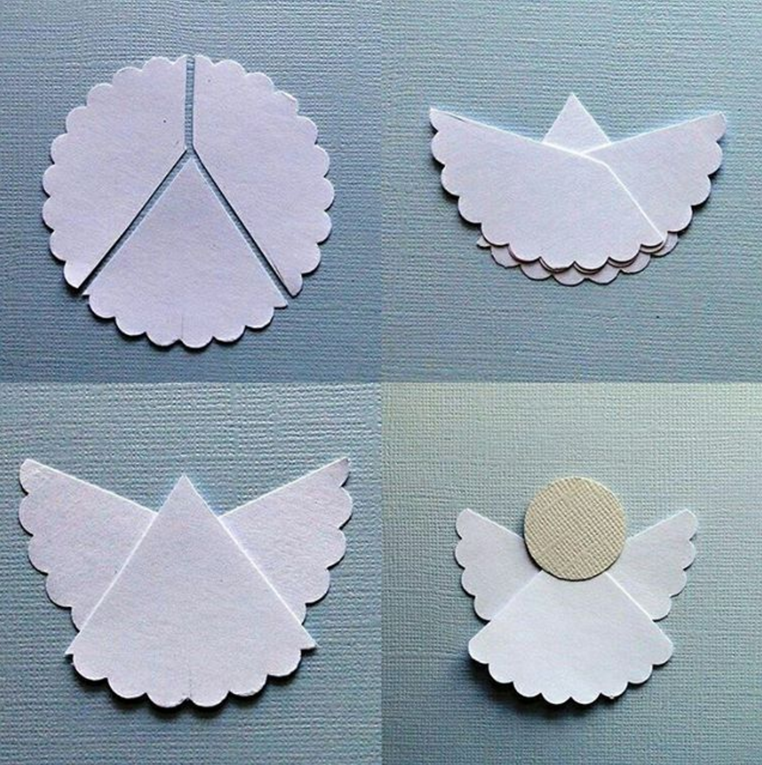 101 papeles: Un ángel de papel para decorar recuerdos de Baby Shower
