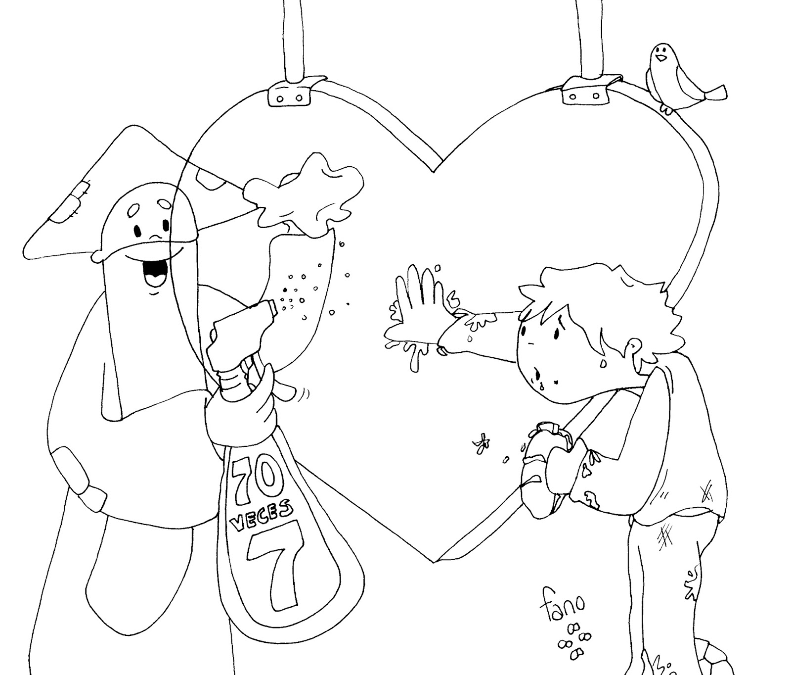 Pictograma Perdonar Educasaac Picto Educa Sketch Coloring Page