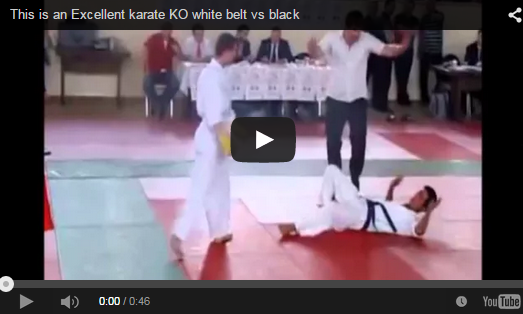 This is an Excellent karate KO white belt vs black - Mixed Martial Arts