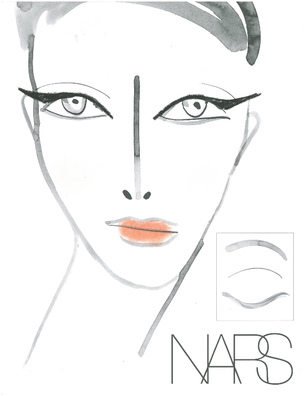 NARS NYFW Face Chart for Naeem Kahn Fall 2012 - The Shades Of U
