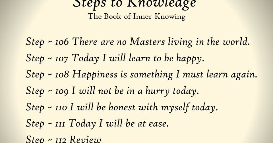Steps to Knowledge: The Book of Inner Knowing ~ Spiritual Practices ...