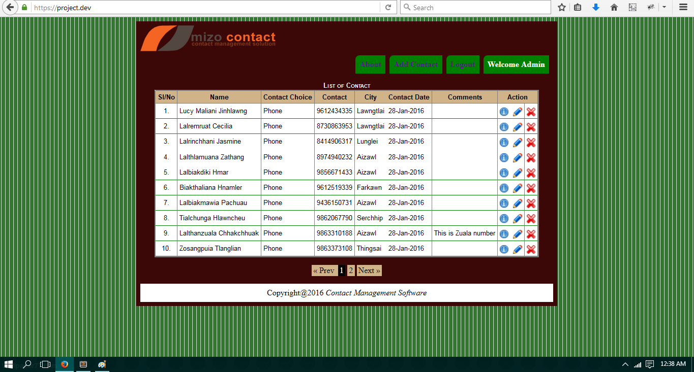 HL SOLUTION: Contact Management System using PHP