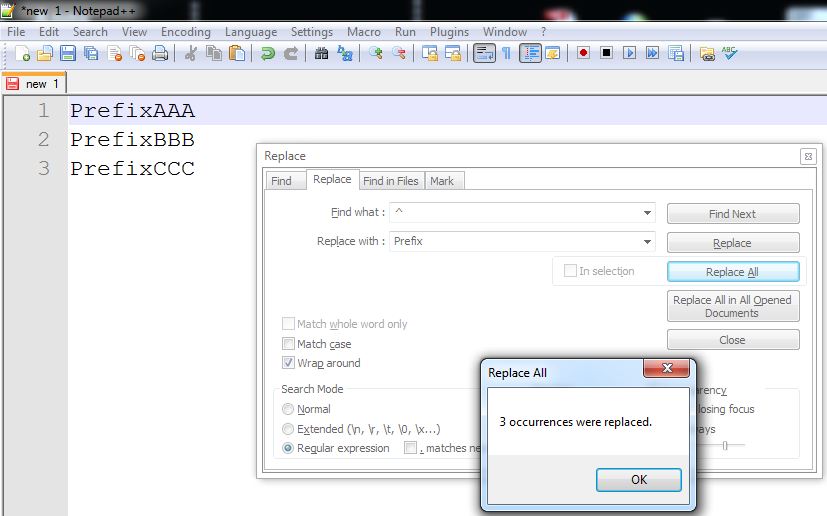 Bharath Tech Update: Notepad++ Editor - (Regular Expressions tips)