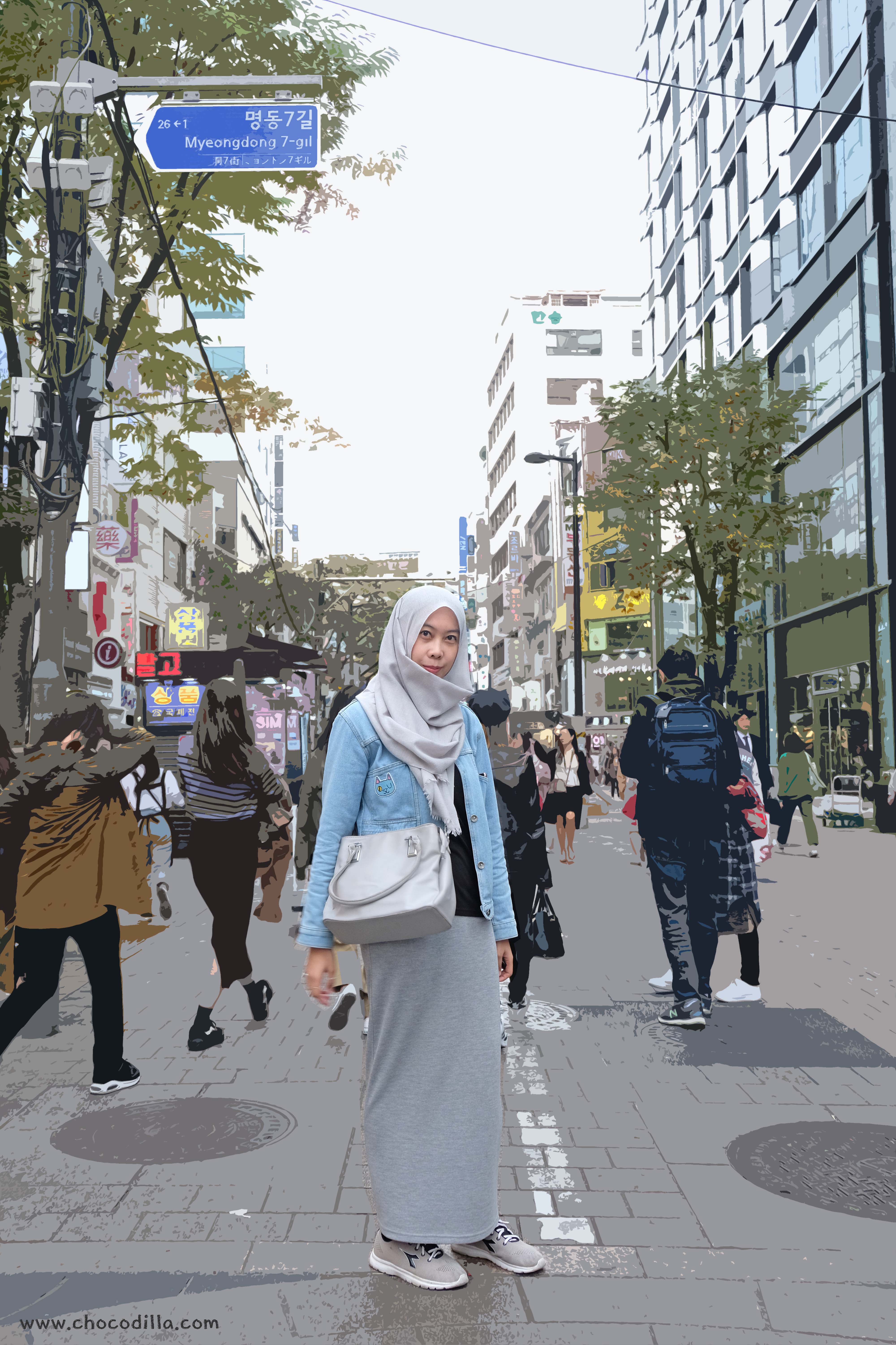 Inspirasi Outfit Liburan Musim Gugur di Korea untuk Hijaber - CHOCODILLA