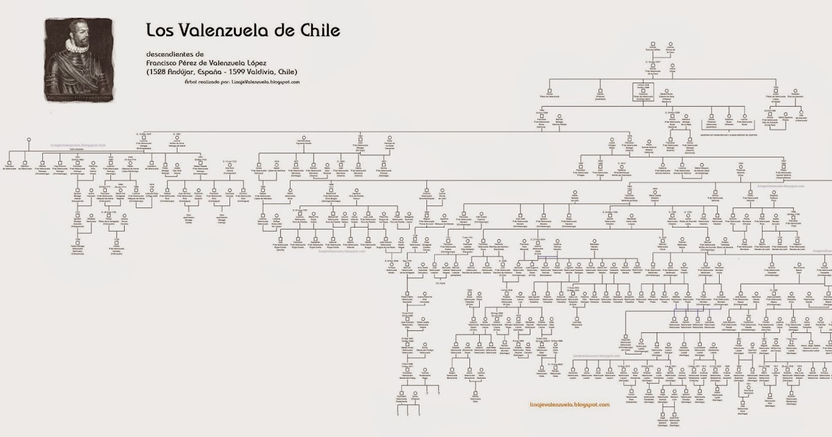 Linaje Valenzuela: Árbol genealógico de los Valenzuela en Chile