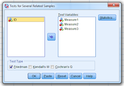 Reflections of a Data Scientist: (R) Friedman Test (SPSS)