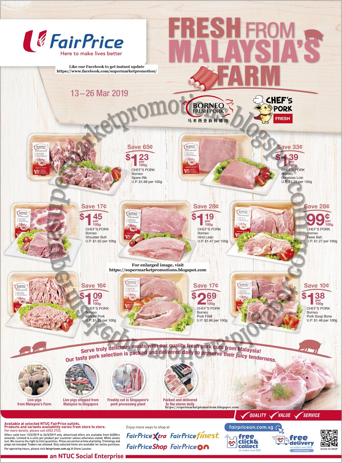 NTUC FairPrice Pork Promotion 13 - 26 March 2019 ~ Supermarket Promotions