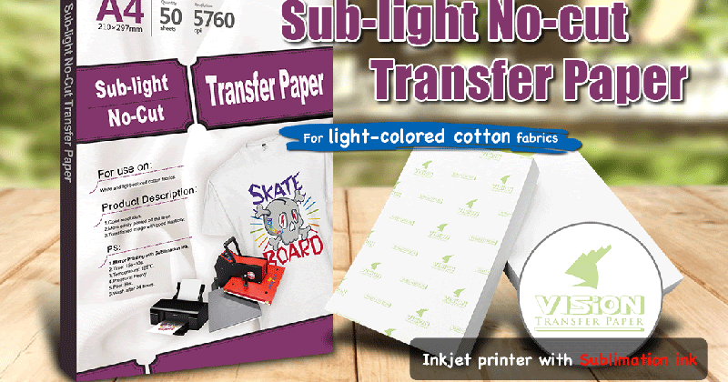 Subli-light No cut Transfer Paper for Cotton