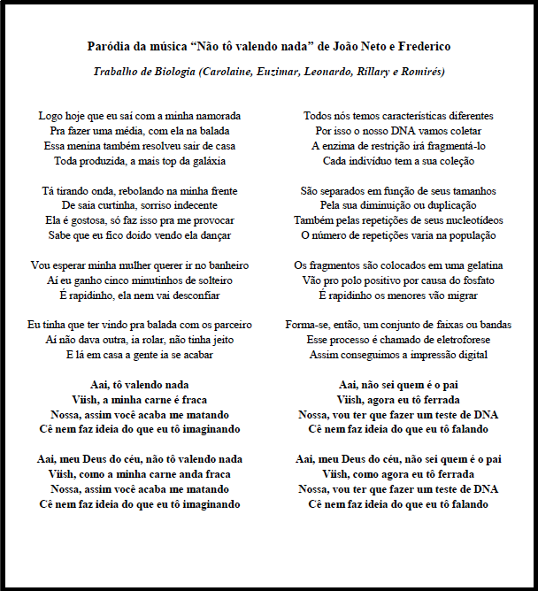 Gêneros Textuais: Paródia