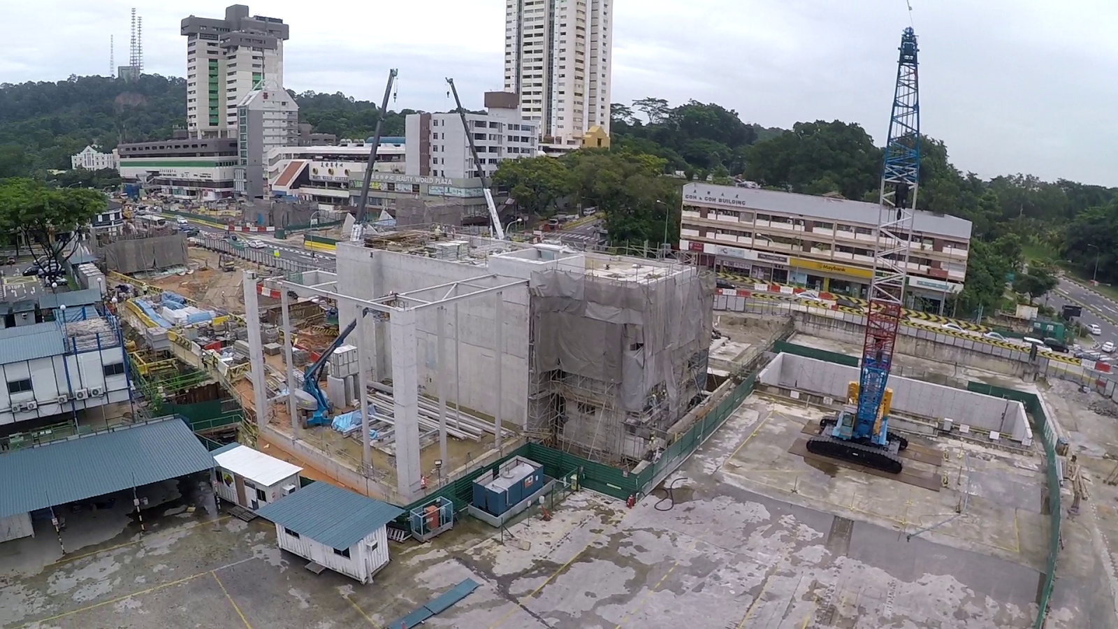 Downtown Line Construction: Beauty World Superstructs