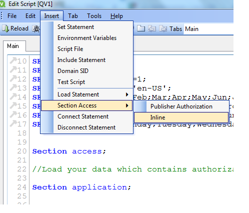 My Practices with BI(View & Sense): Section access - Part1