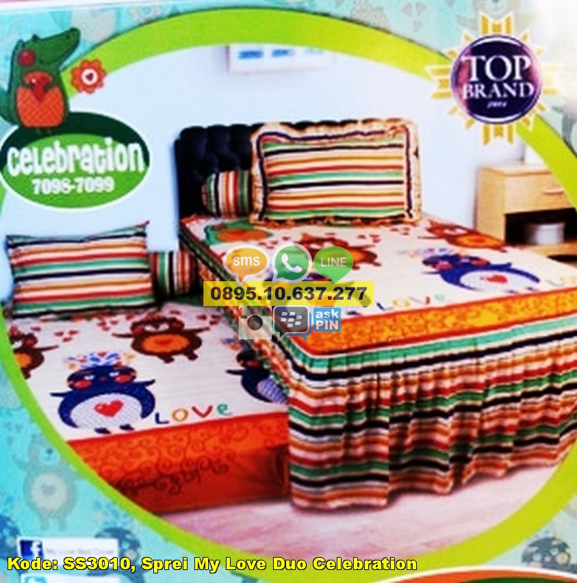 Sprei Katun Jepang: sprei my love murah berkualitas