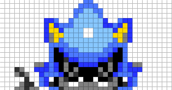 Minecraft Pixel Art Templates: Metal Sonic