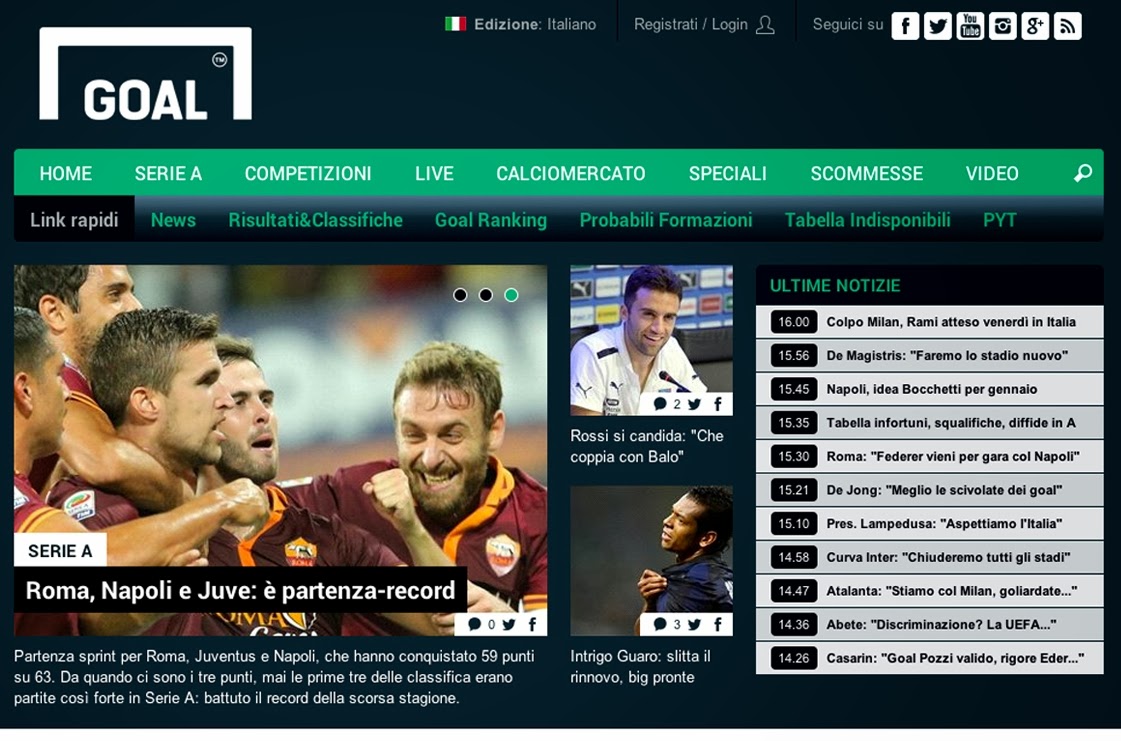 I numeri di Goal.com dopo 12 mesi di attività - Sport Business Management