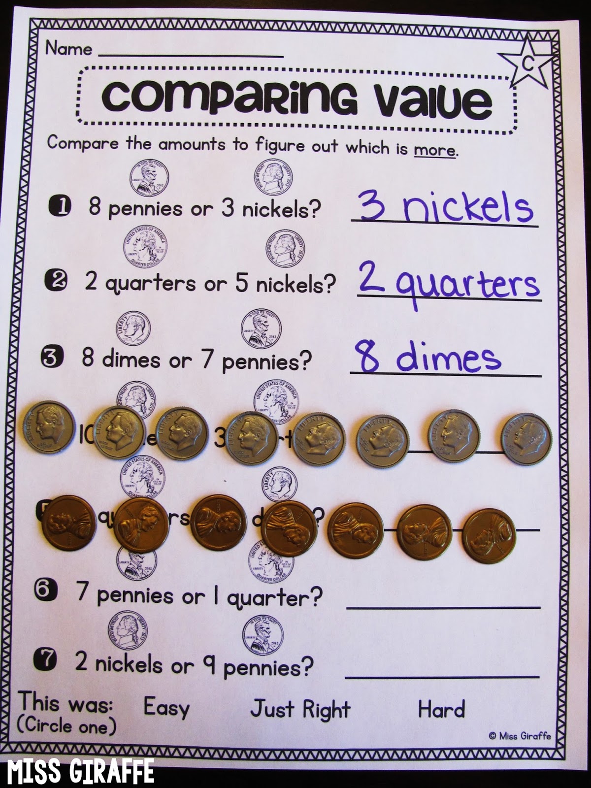 Miss Giraffe's Class: Teaching Money