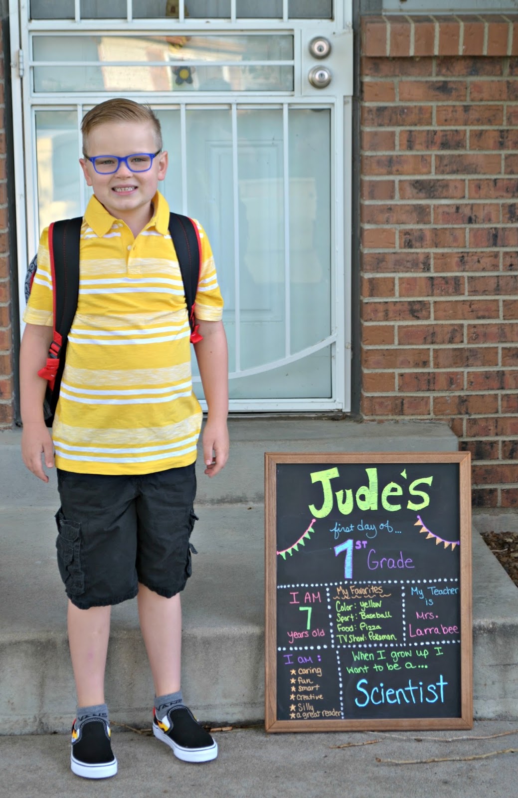 Jude's 1st Day of FIRST Grade! - Building Our Story