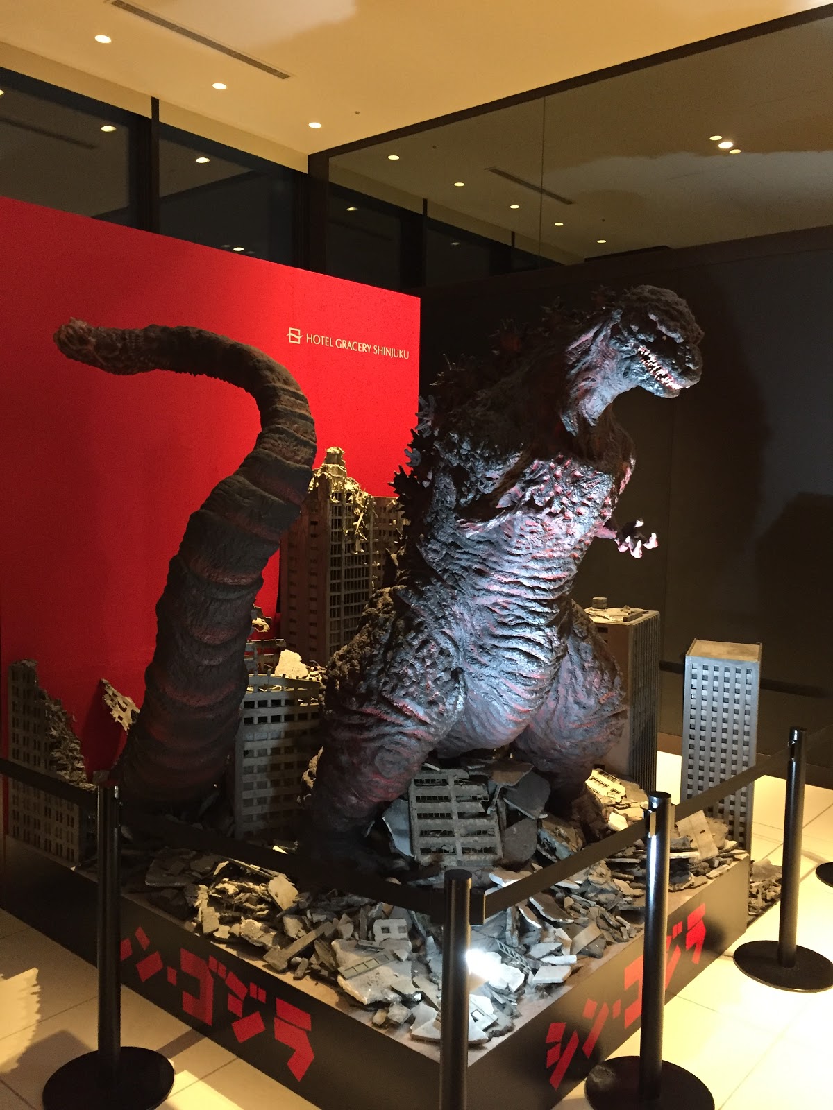 Giant Godzilla Head Up Close and Godzilla Store Shinjuku