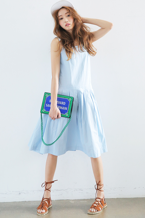 [Stylenanda] Sleeveless Dress with Pleats | KSTYLICK - Latest Korean ...