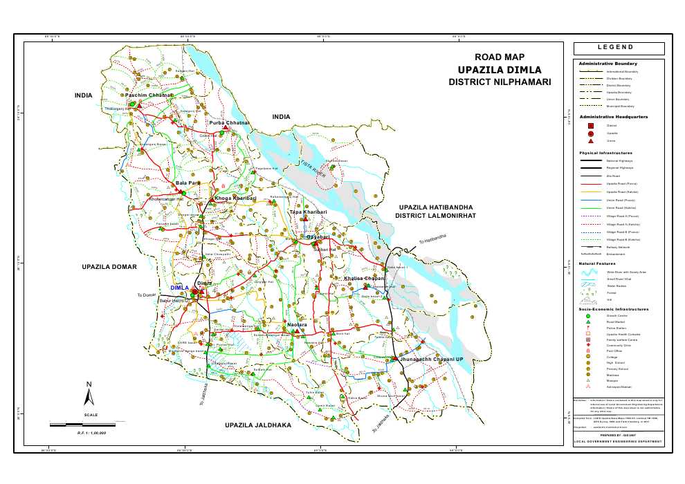 Mouza & Land Use Maps of Dimla Upazila, Nilphamari, Bangladesh ...