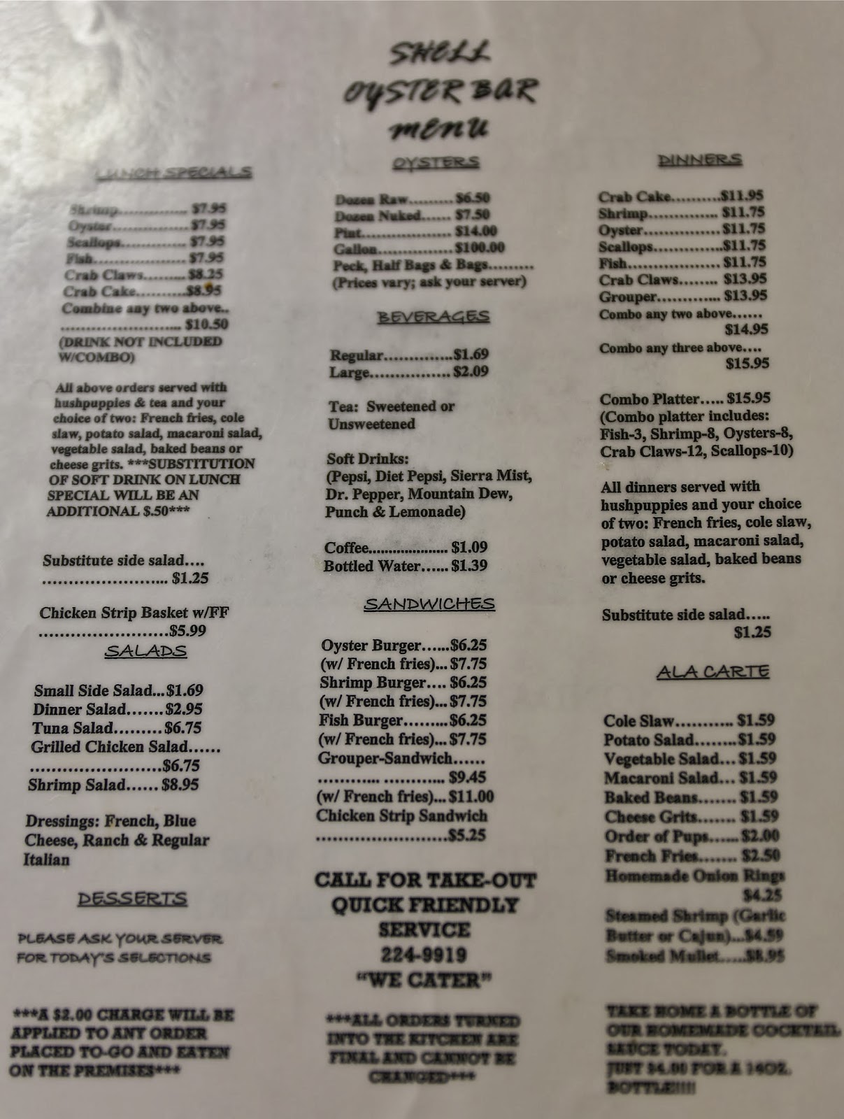 Sweet Southern Days: Lunch At The Shell Oyster Bar