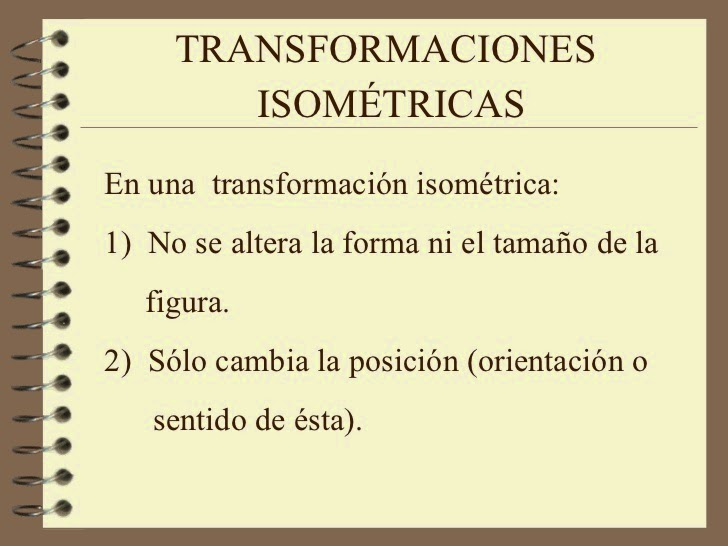 Transformaciones isométricas: Isometrías y el plano cartesiano