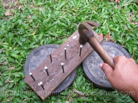 Practical Gardening: Homemade Lawn Aerator Using a Garden Rake