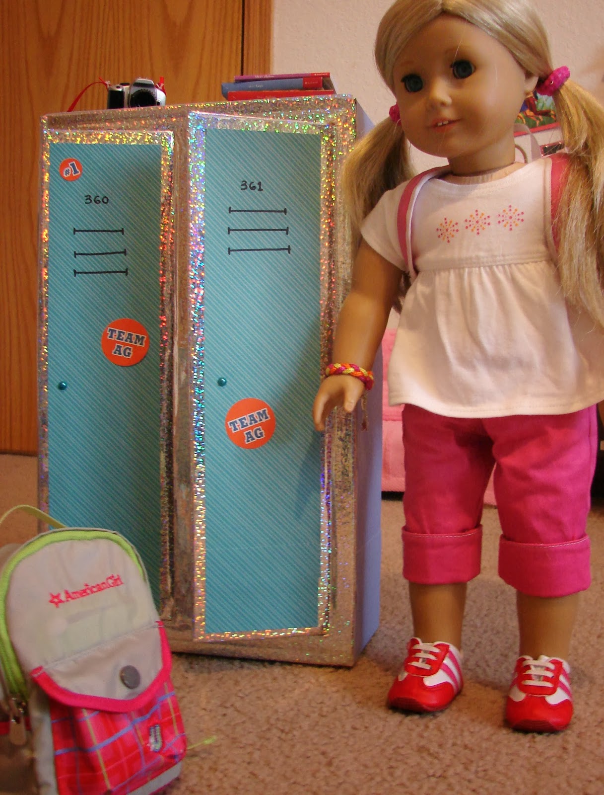 American Girl Doll Play: Doll Craft: Making a Set of School Lockers for ...