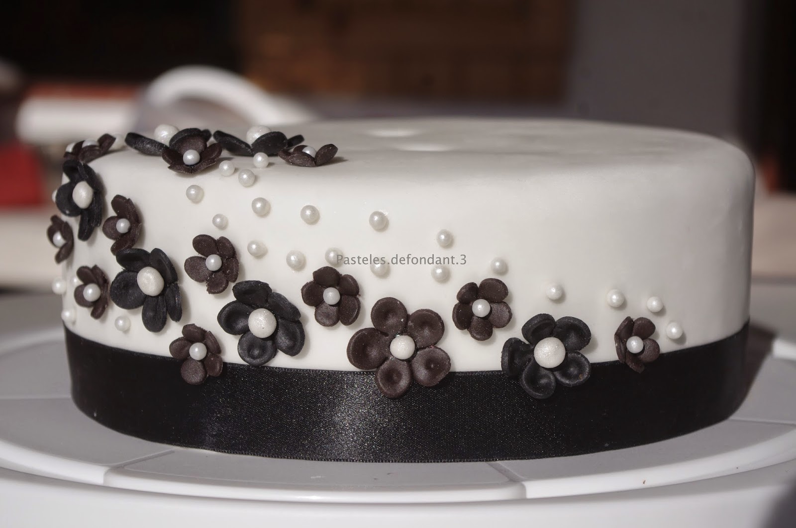 Blanco y negro | Pasteles de fondant
