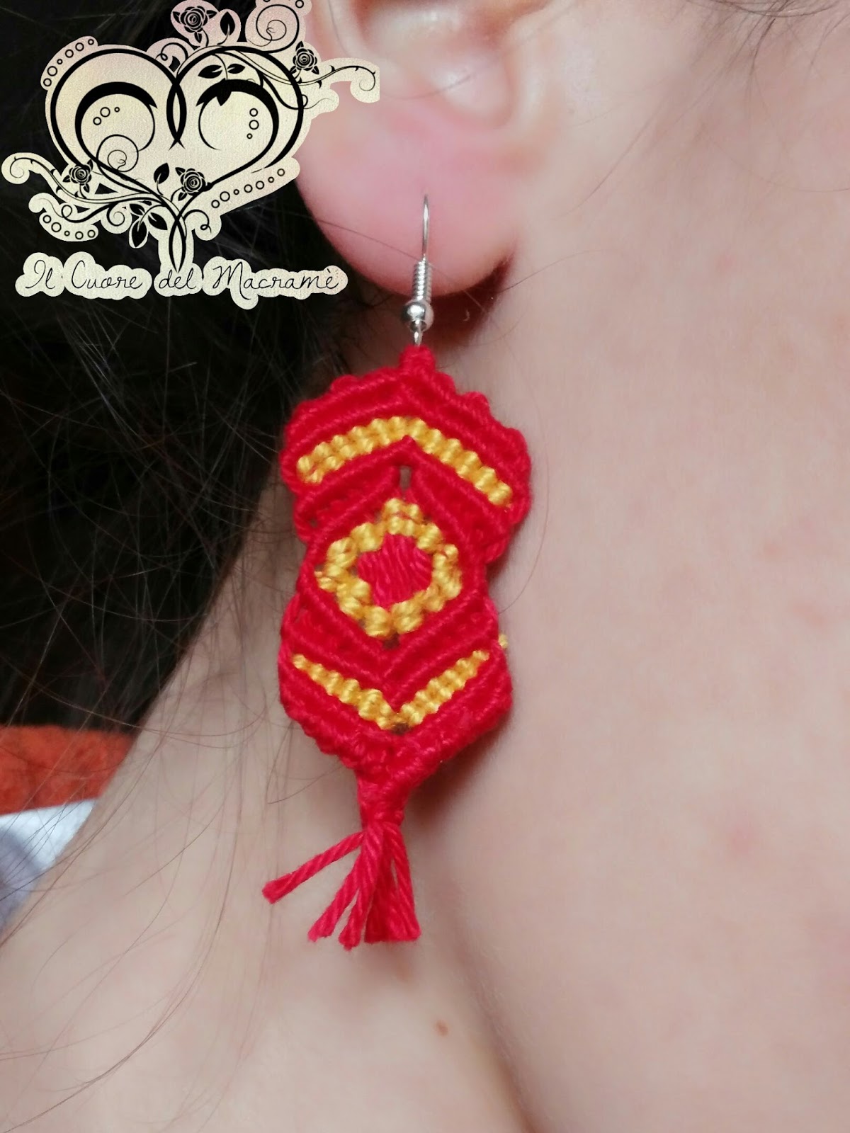 Il Cuore del Macramè: Orecchini Macramè "Florina"