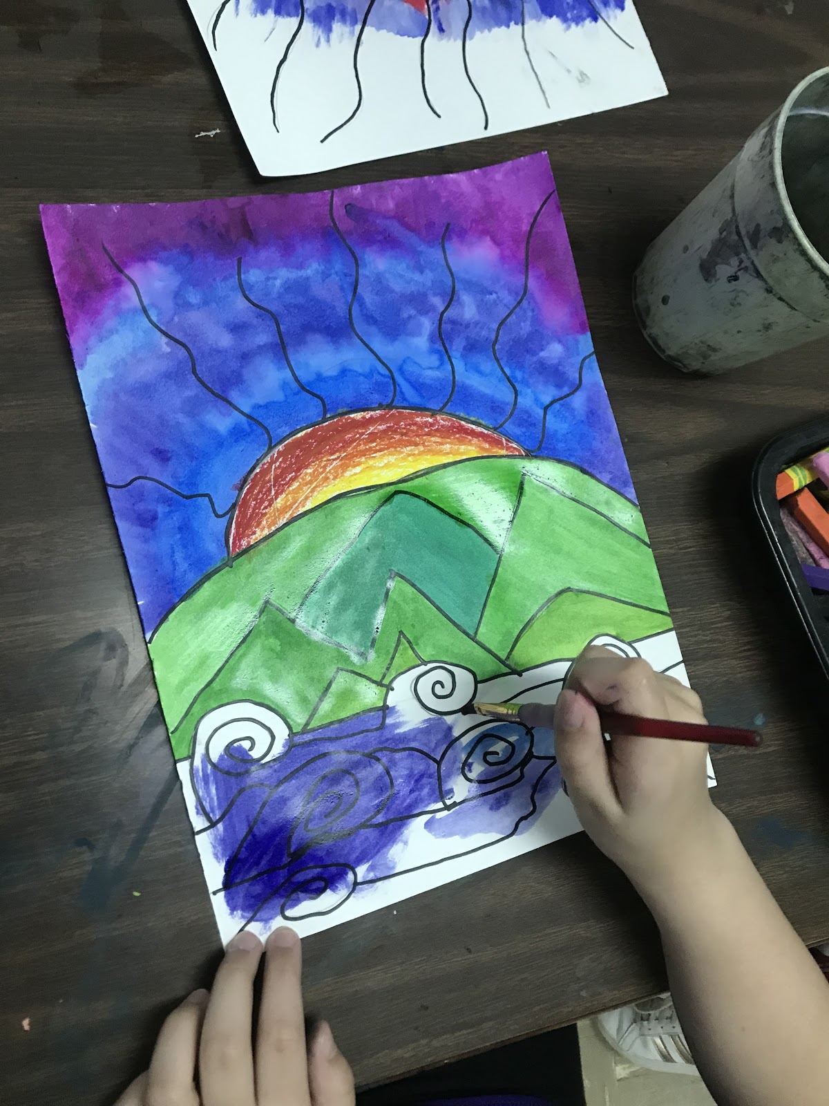 Elements of the Art Room: 4th grade Robin Mead Landscapes