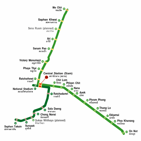 Bangkok BTS Map