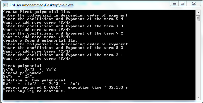 Programmers Area: C++ program to add two polynomials