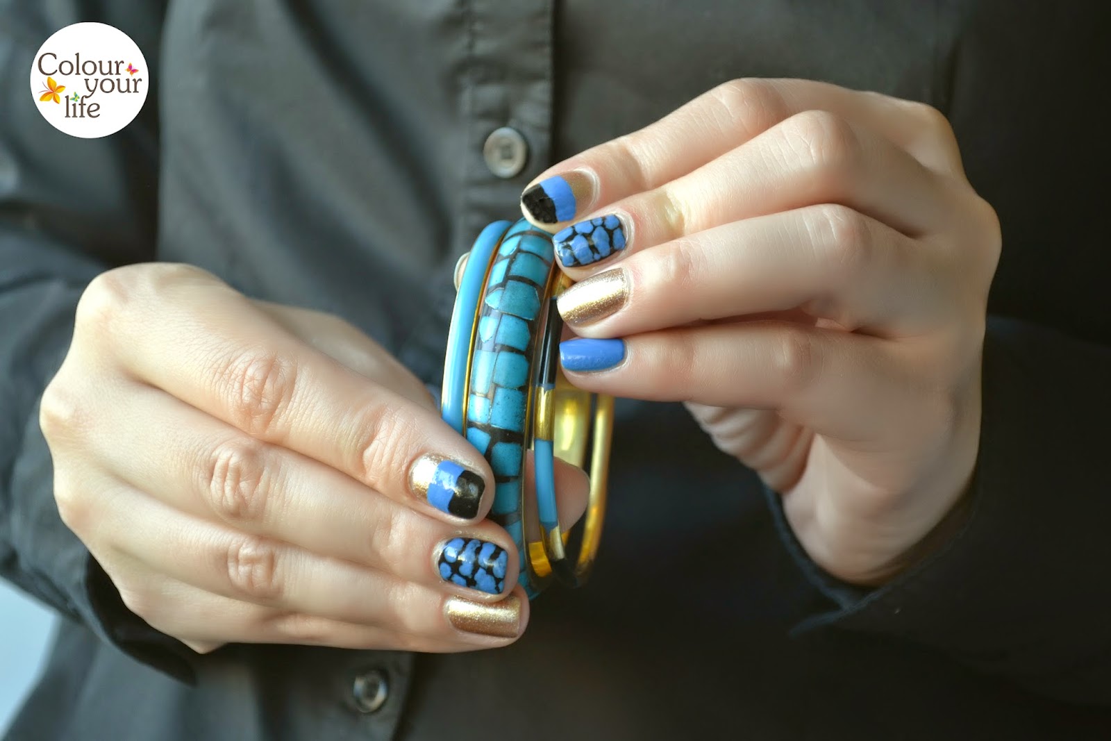 Colour your life: Alphabet nail art challenge - Letter B