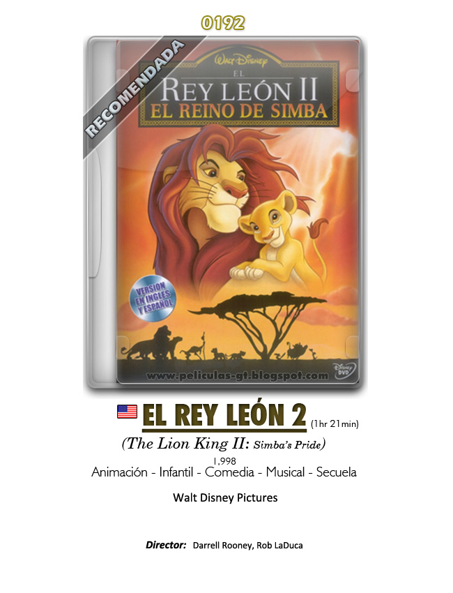 LAS MEJORES PELÍCULAS: 0192 - EL REY LEON 2