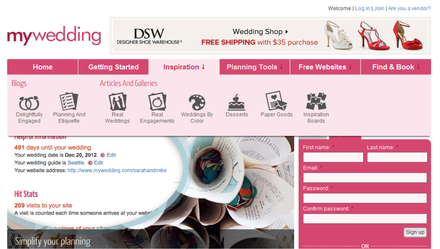 CS3240: Project concept - Wedding planner interface