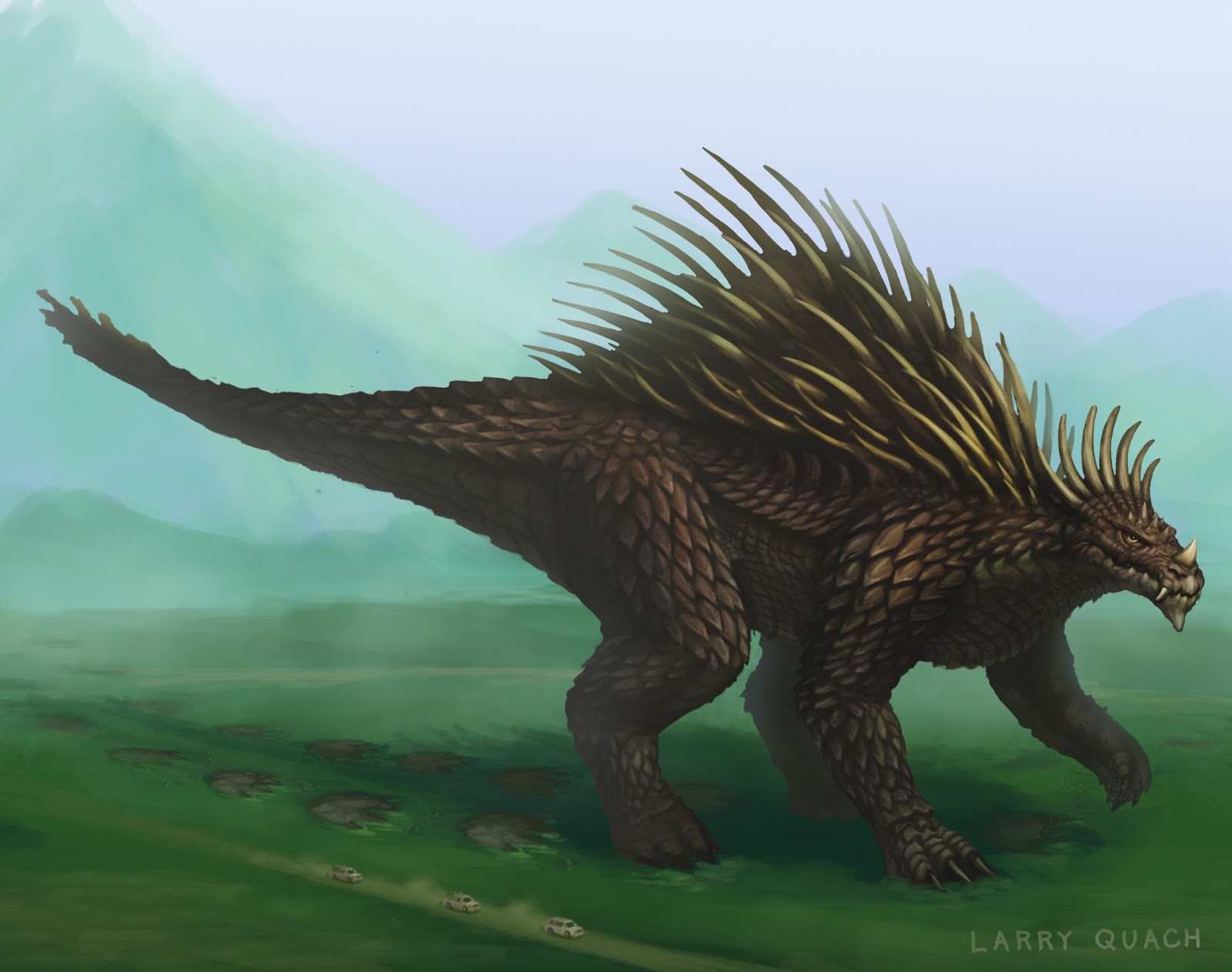 Larry T Quach's Art Blog: Anguirus