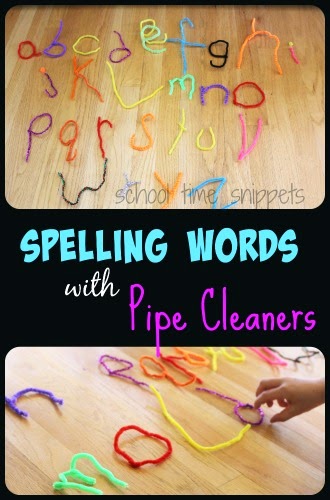 Alphabet pipe cleaner spelling words - kotiebay