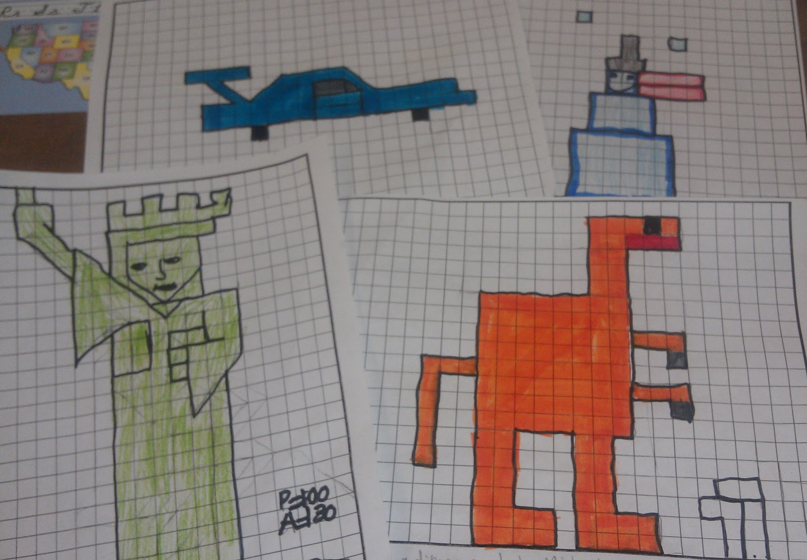 Jiru's Classroom: Area and Perimeter of Name Banners and Centimeter Grids