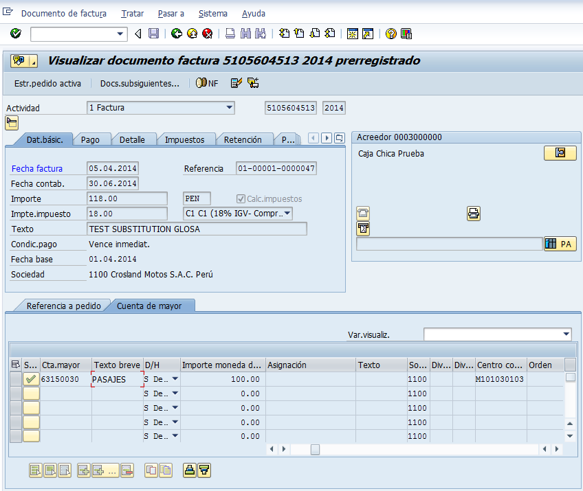 BTE sustituir BSEG-SGTXT creado desde MIRO o MIR7