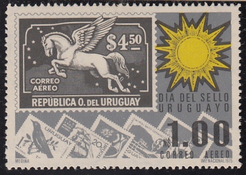 Uruguay en sus sellos postales: Día del Sello Uruguayo (Correo aéreo)