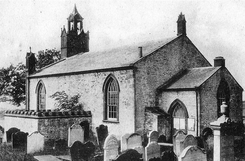 Tour Scotland: Old Photograph Parish Church Mouswald Scotland