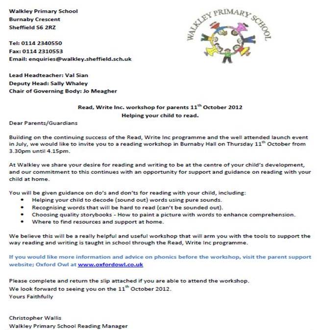 Walkley Primary School Year 2: October 2012