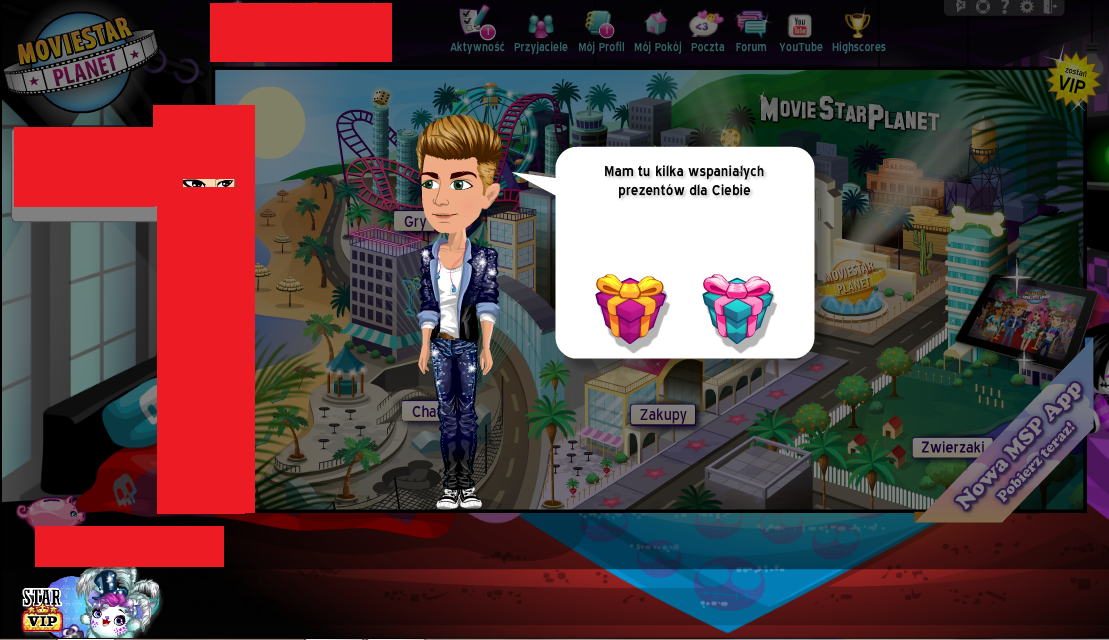 MovieStarPlanet: Pixi Star i Zac Sky na polskim MSP.