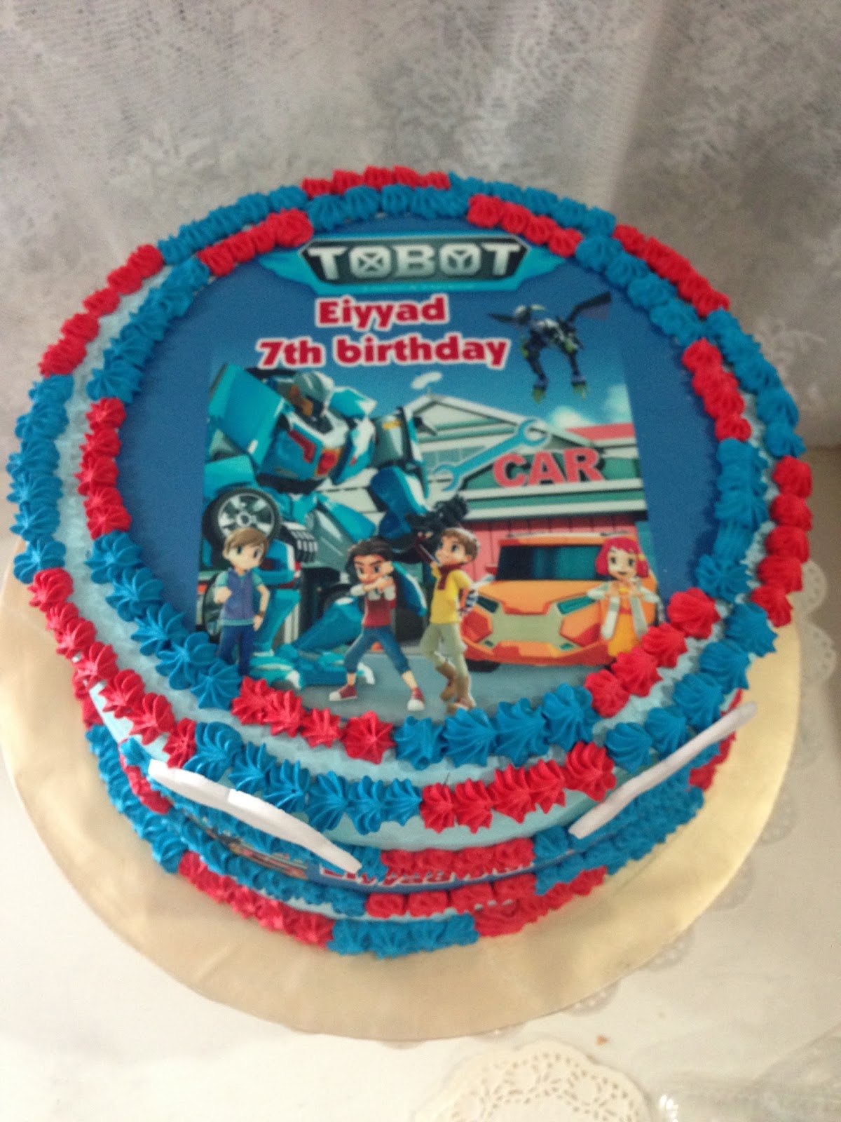 ninie cakes house: Tobot Birthday Cake Theme