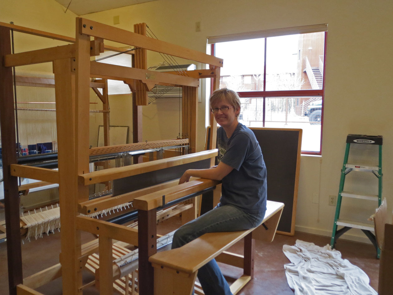 Rebecca Mezoff, Tapestry Artist: The Harrisville Rug Loom returns!