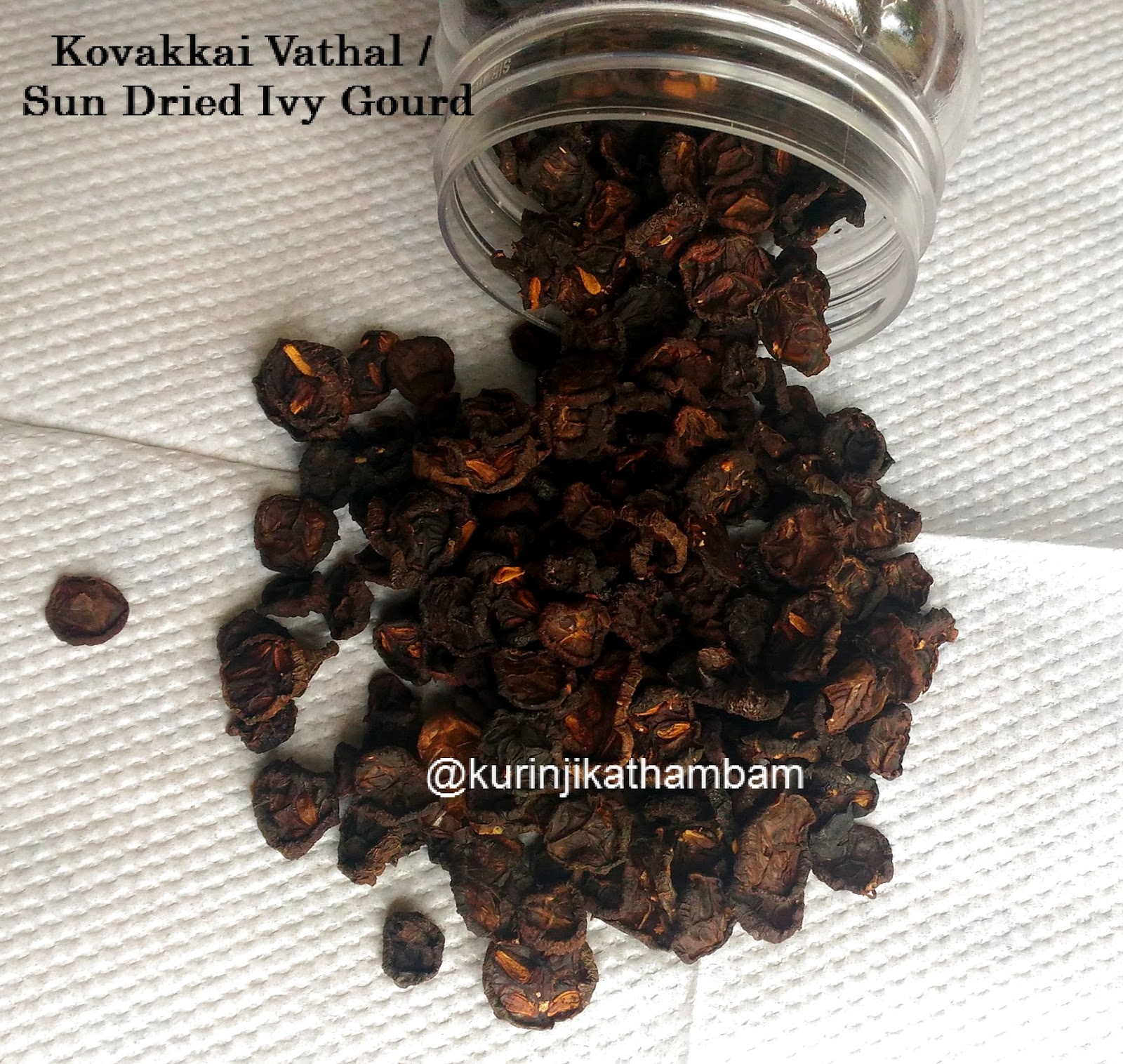 Kovakkai Vathal Recipe / Ivy Gourd Fryums / Vathal Recipes ~ Kurinji ...