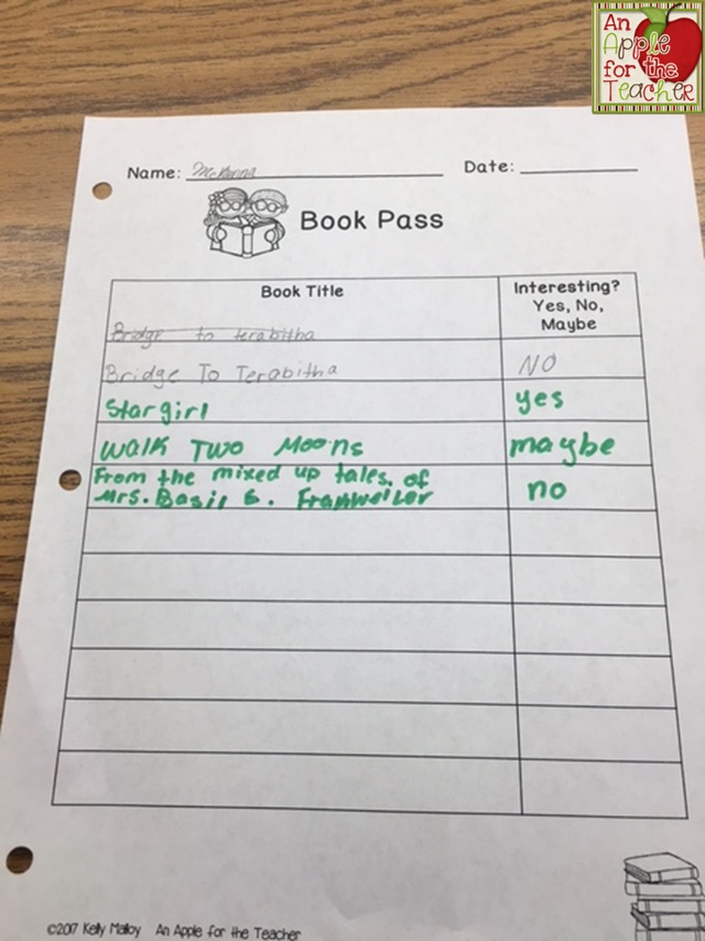 An Apple For The Teacher: Get Kids Hooked on Books With a Book Pass