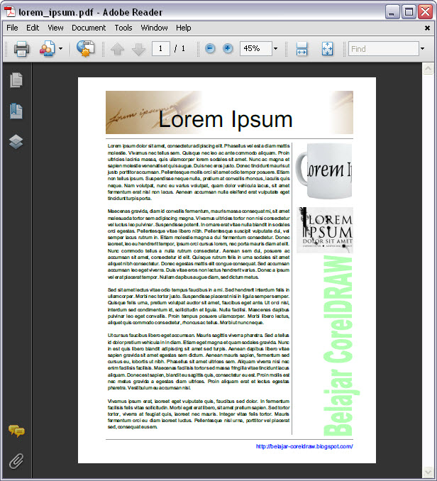 Belajar CorelDRAW: Membuat File PDF dengan CorelDRAW